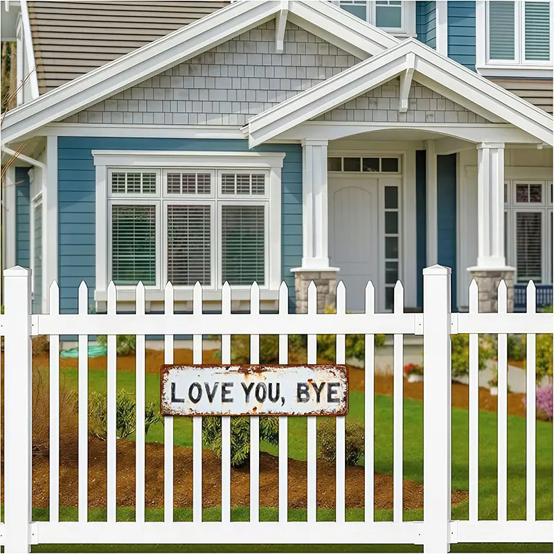 ️ LOVE YOU, BYE – Vintage Metal Wall Sign – mdoray